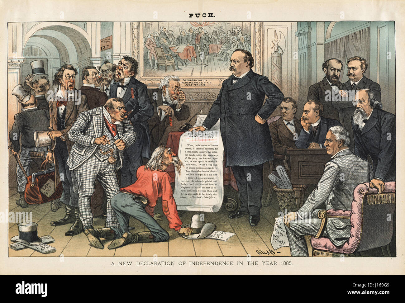 A new declaration of independence in the year 1885 Stock Photo - Alamy