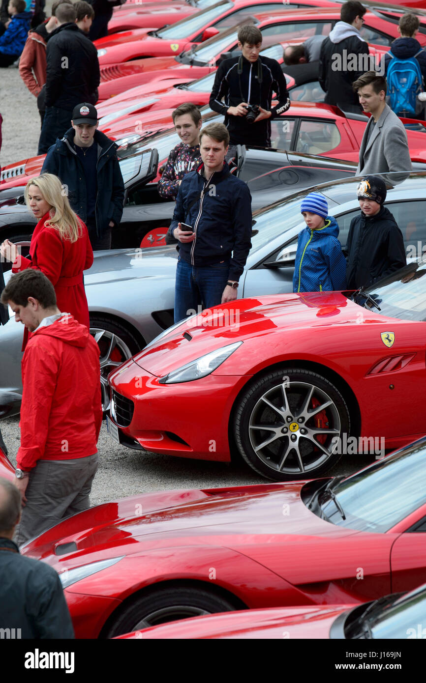 Meeting of Ferrari cars, 70th anniversary Stock Photo - Alamy