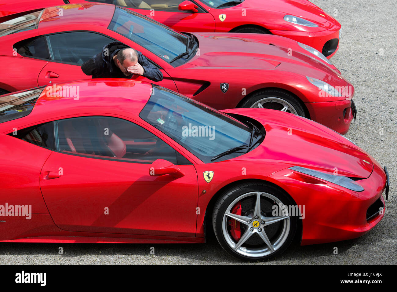 Meeting of Ferrari cars, 70th anniversary Stock Photo - Alamy