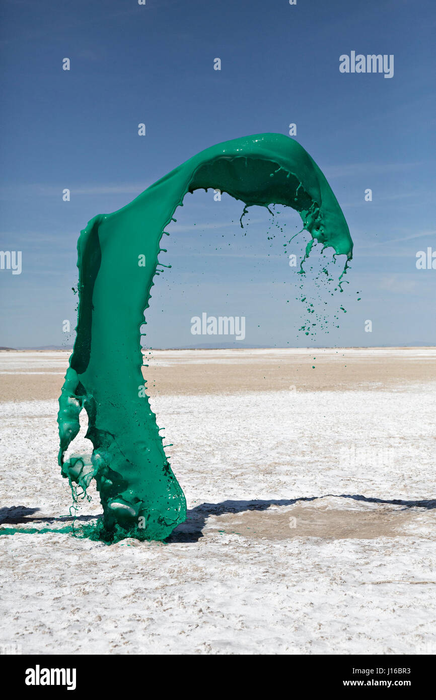 NEVADA, USA: Pictures capture paint splashes in mid-air. MULTI-COLOURED ...