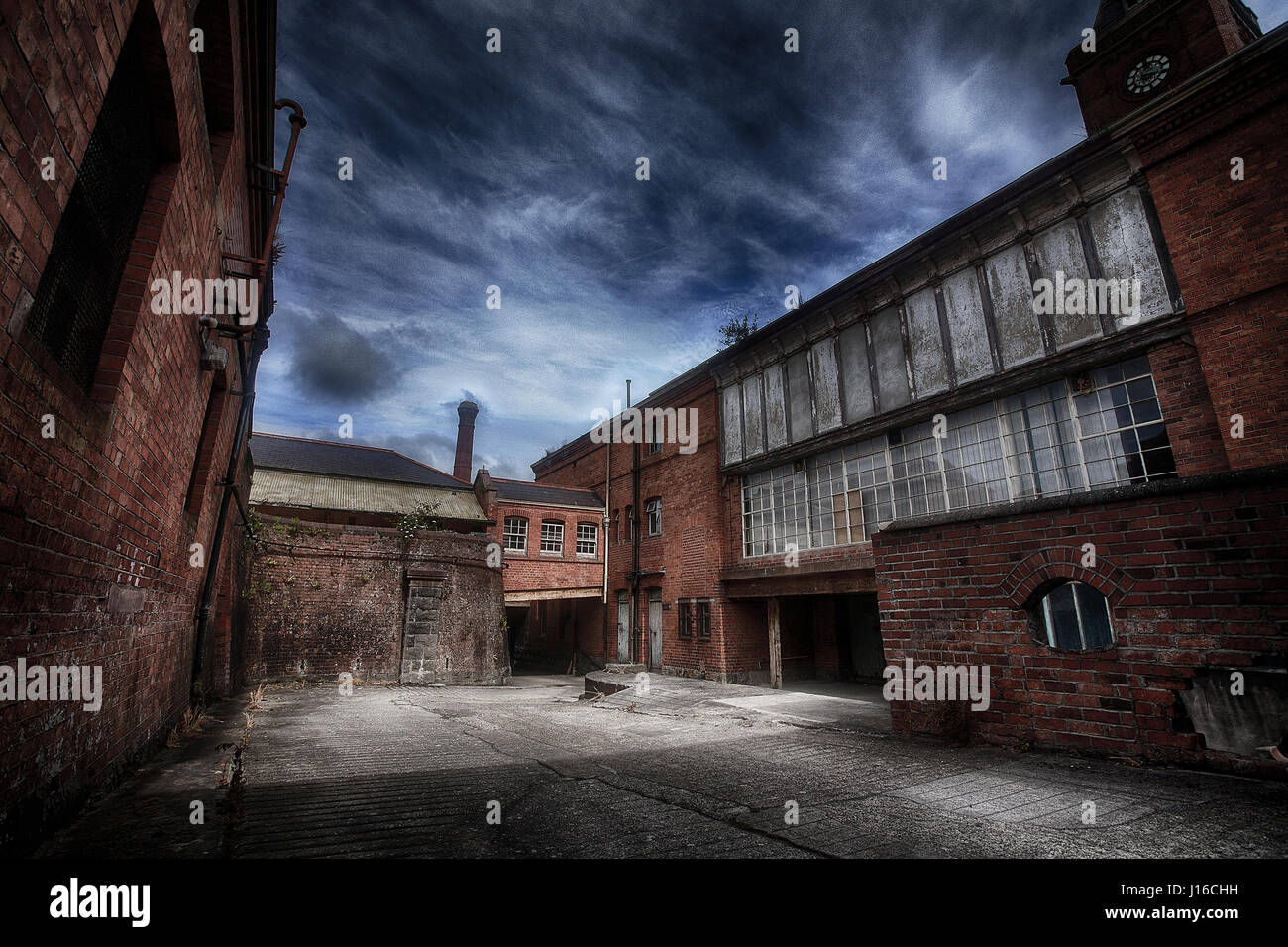 PORTRANE, IRELAND: A yard inside the grounds of the Victorian-era ...