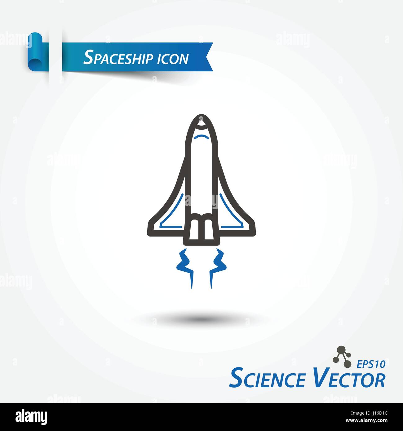Spaceship icon . scientific vector Stock Vector Image & Art - Alamy