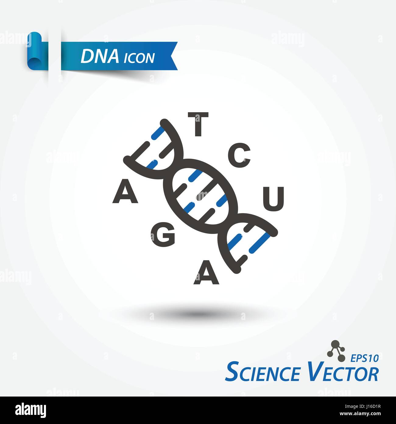 Dna Icon Deoxyribonucleic Acid Scientific Vector Stock Vector