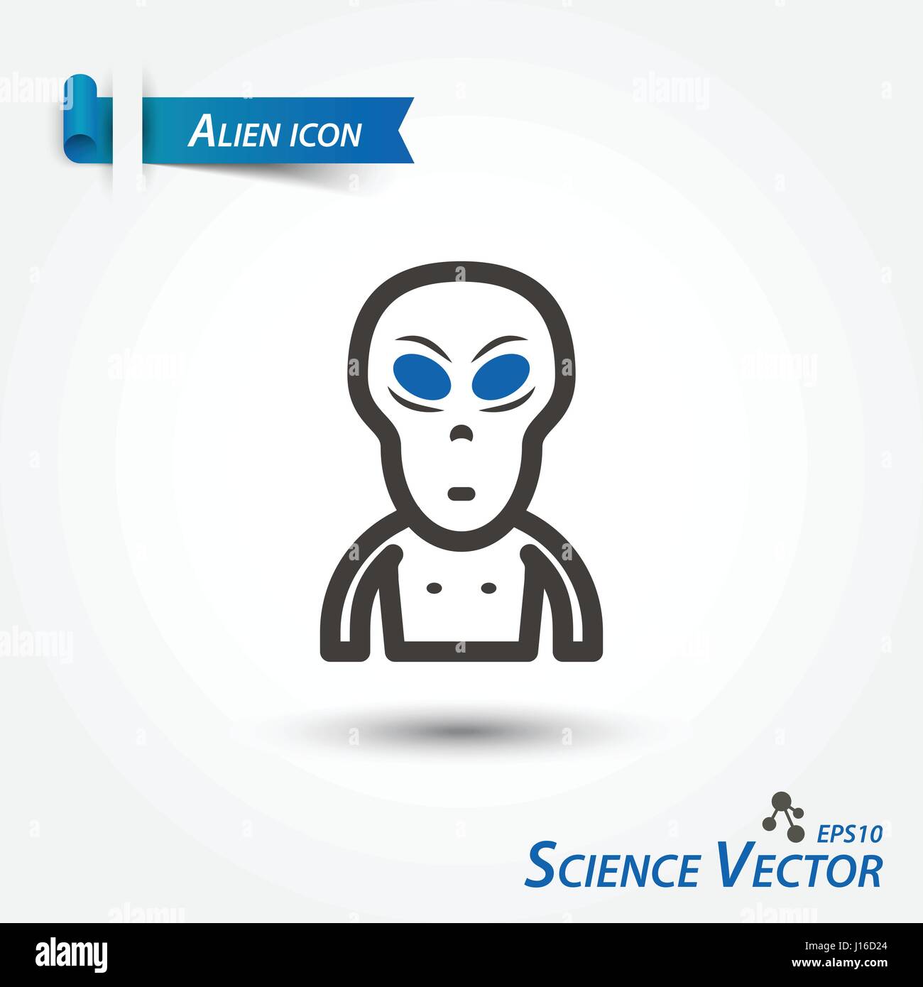 Alien icon . Scientific vector Stock Vector Image & Art - Alamy