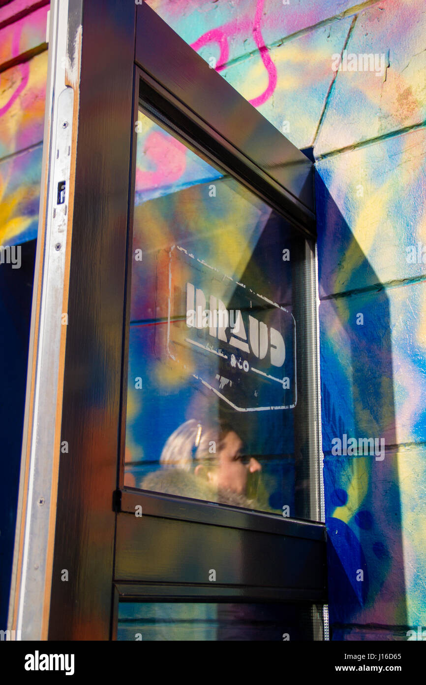 Open door to Braud & Co bakery in Reykjavik, Iceland Stock Photo - Alamy