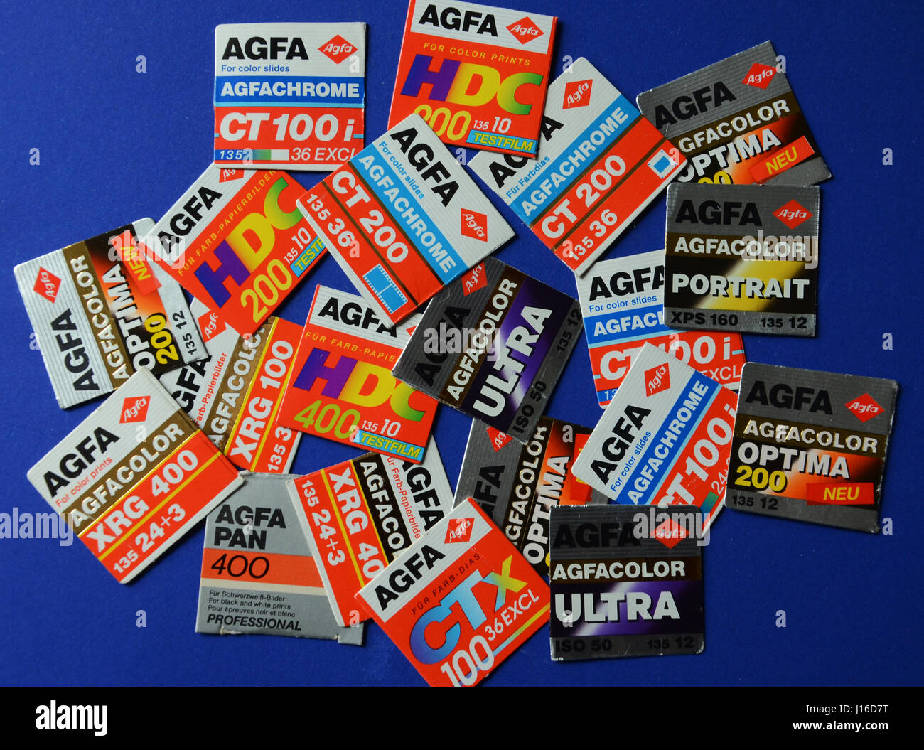 Analogue Agfa film brands Stock Photo - Alamy