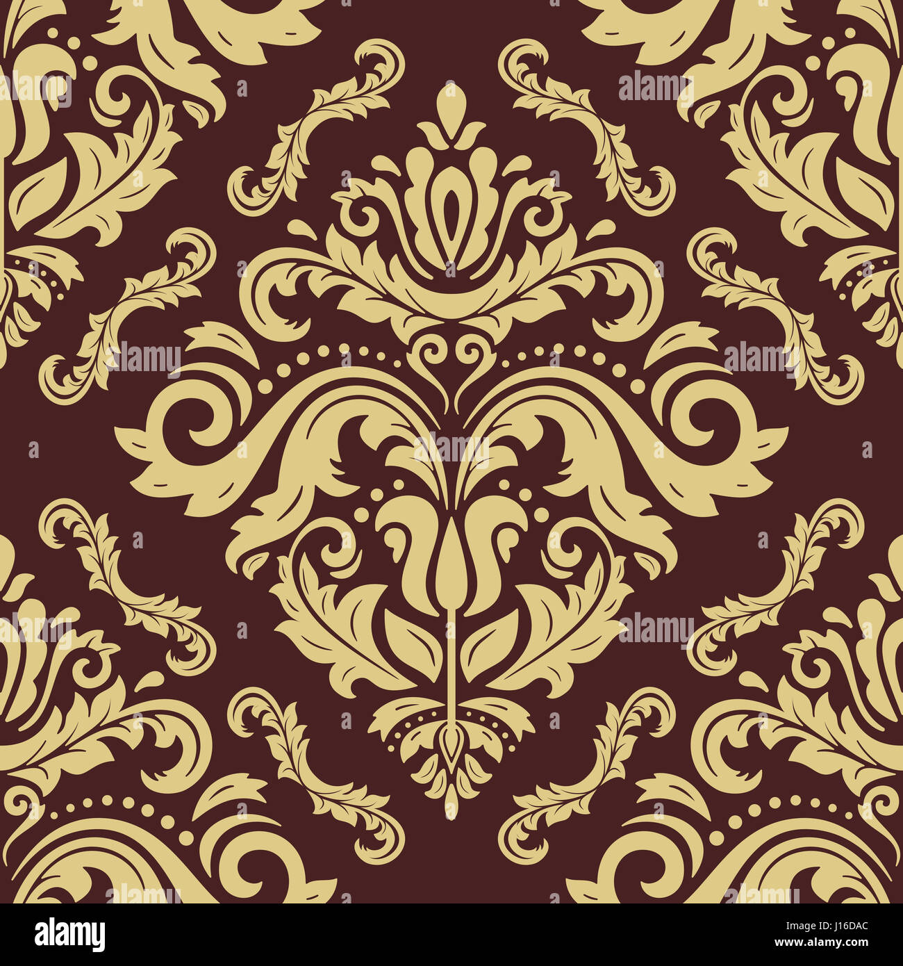 Seamless Damask Background Stock Photo - Alamy
