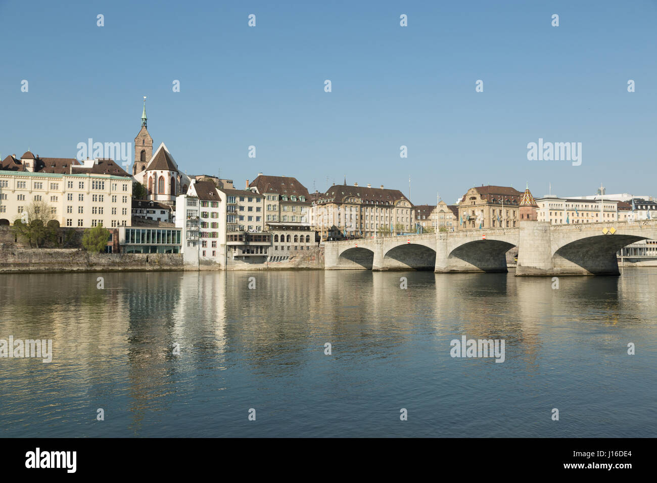 A landscape photograph of the historical middle bridge (Mittlerebrücke ...