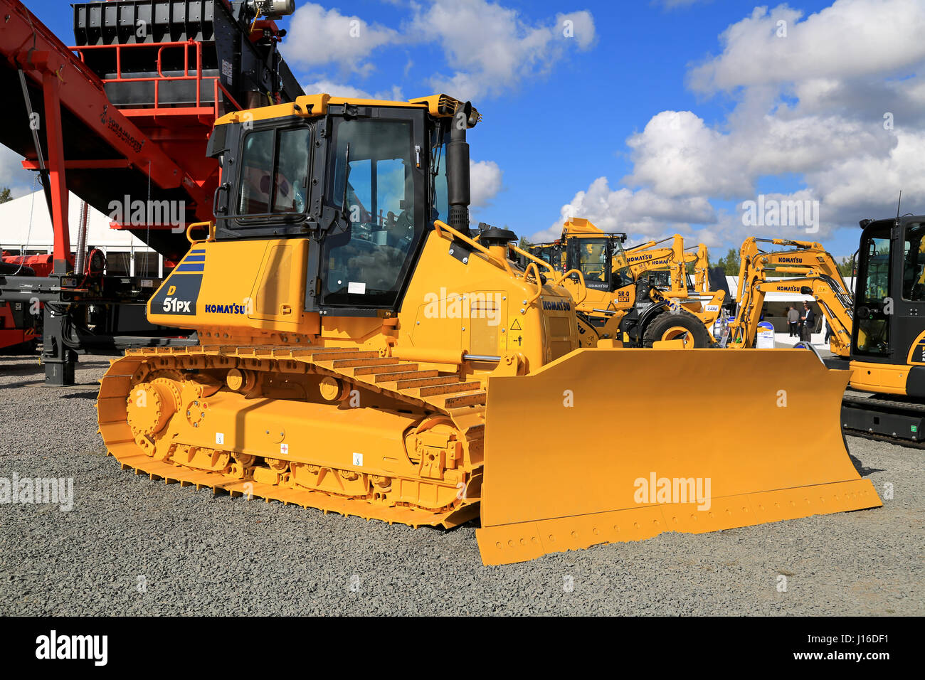 HYVINKAA, FINLAND - SEPTEMBER 11, 2015: Komatsu D51PX crawler dozer on ...