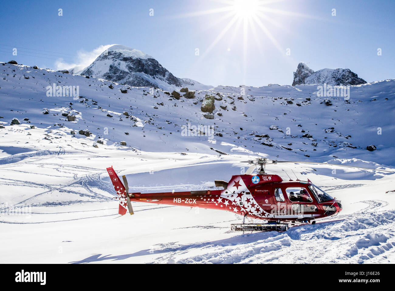 Zermatt helicopter hi-res stock photography and images - Alamy