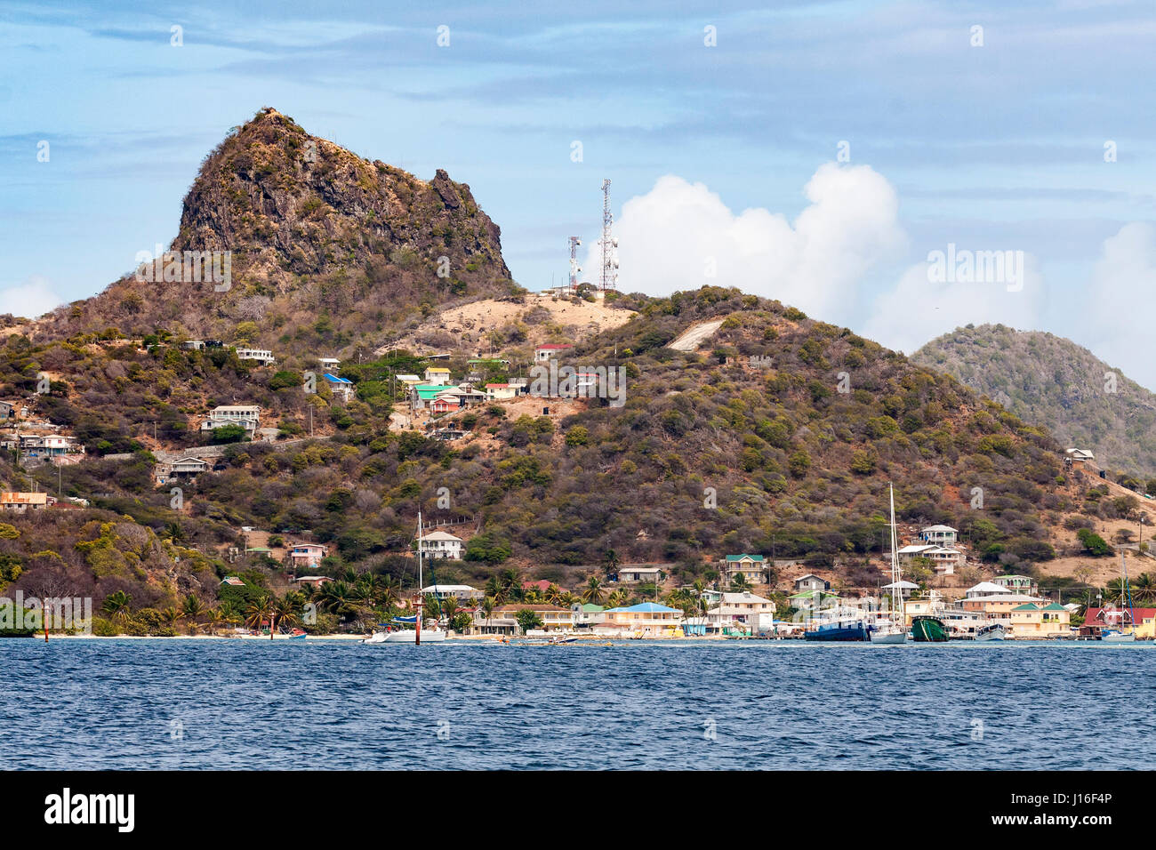 The Pinnacle and Clifton Harbour View, Union Island, Saint Vincent and ...