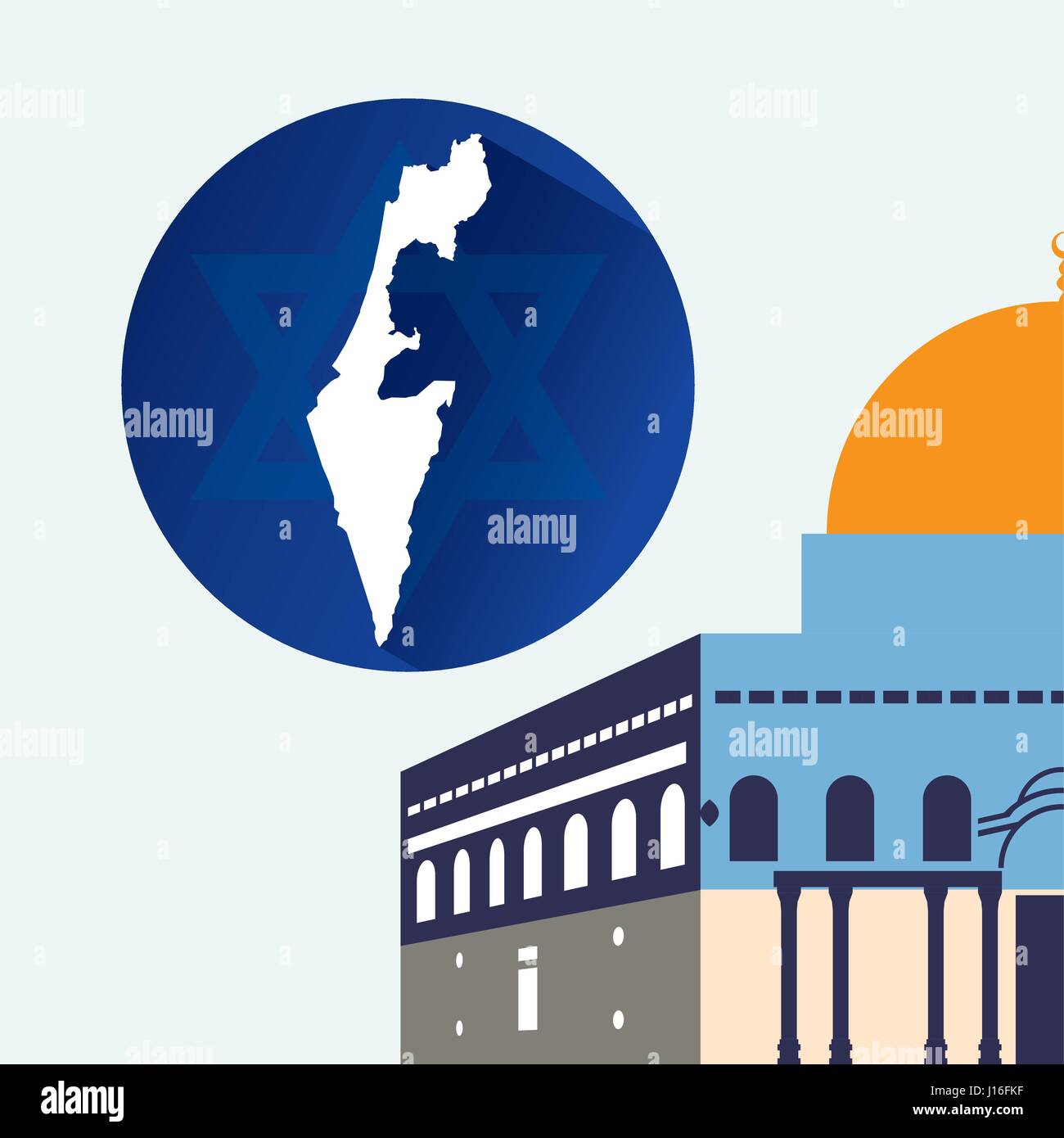 Israel concept with icon design, vector illustration 10 eps graphic ...