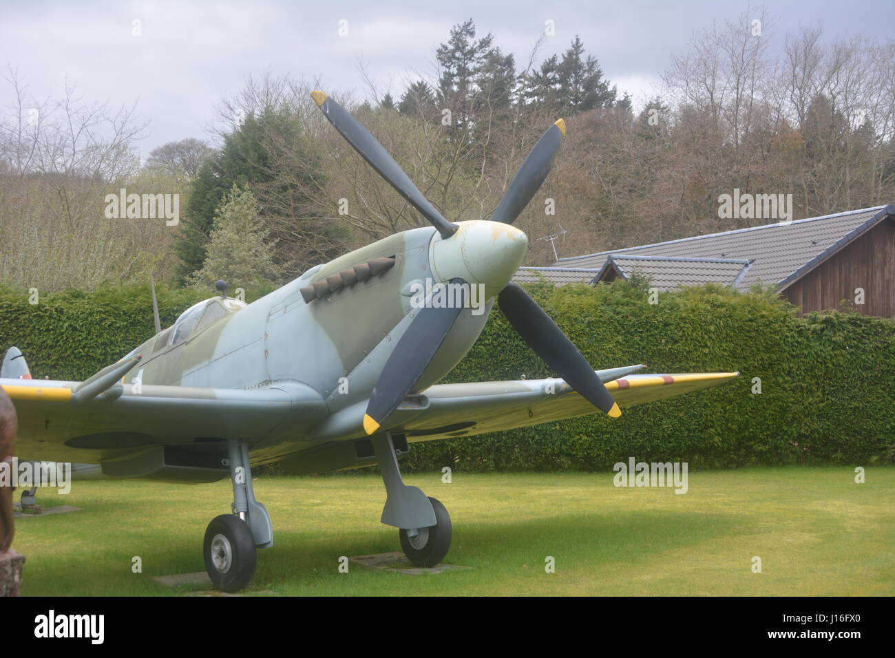 Spitfire in a garden Moffat Stock Photo - Alamy