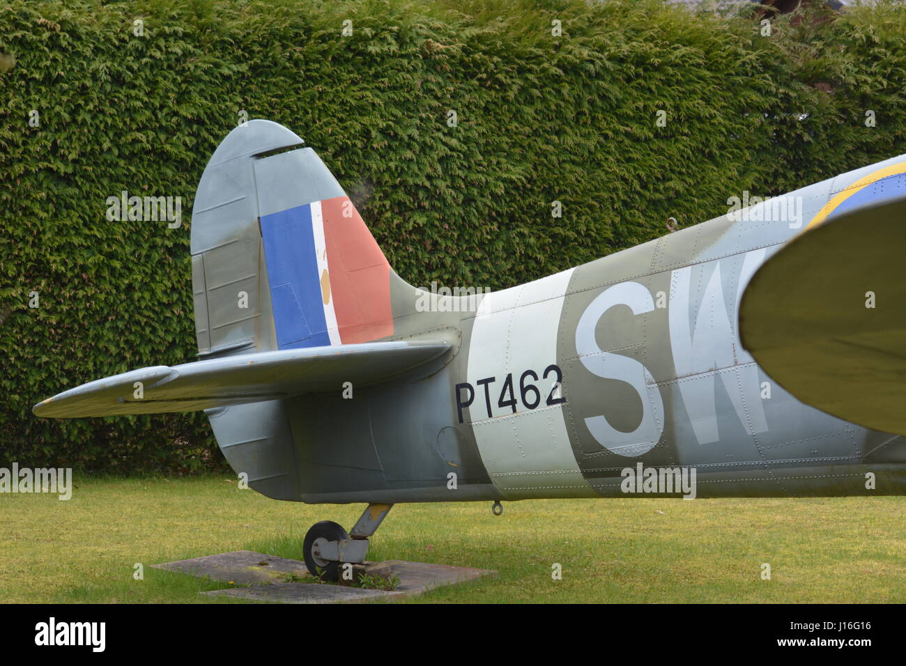 Spitfire in a garden Moffat Stock Photo - Alamy