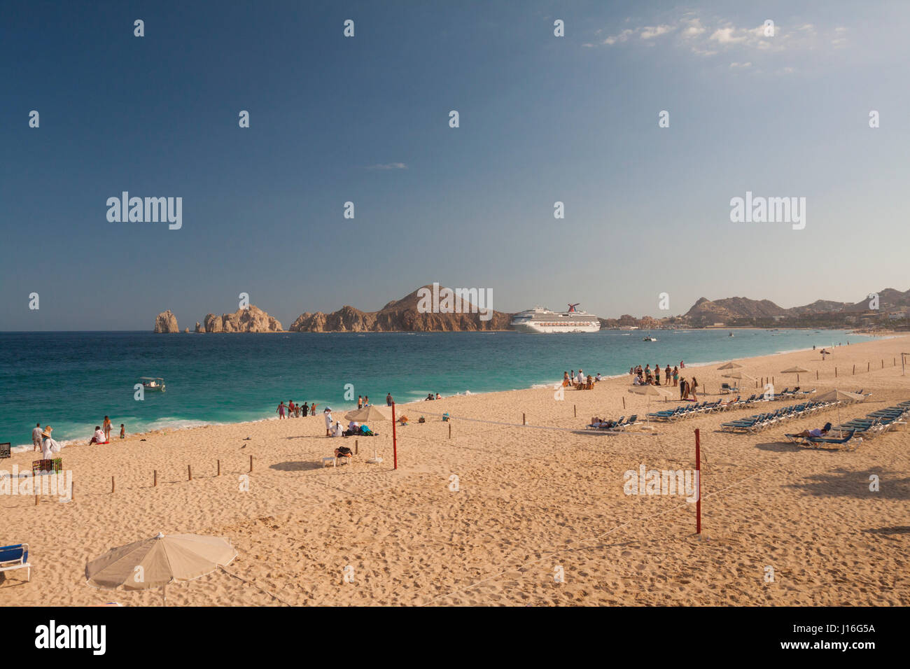 Medano Beach In Cabos San Lucas, Baja California Peninsula, Mexico ...