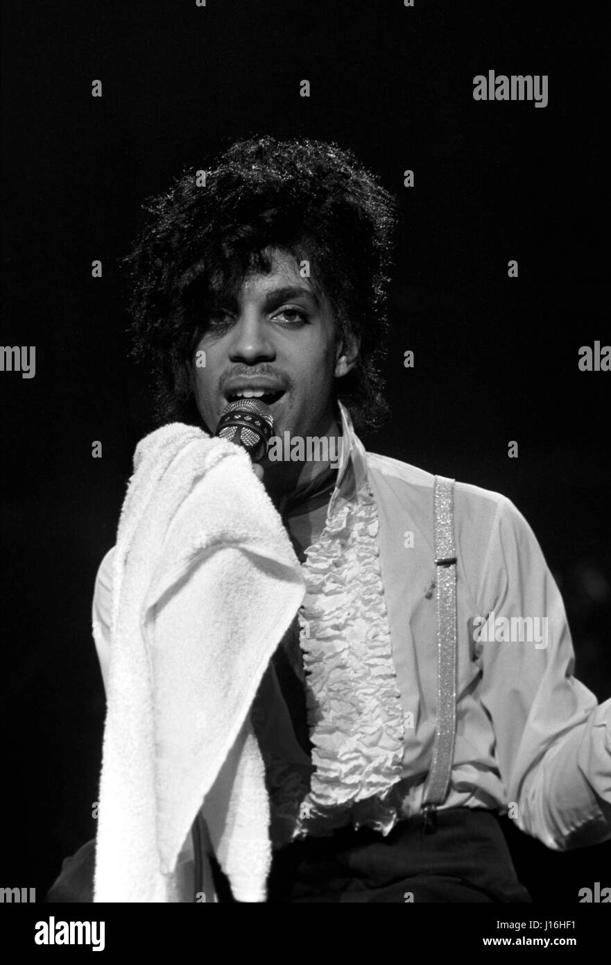 Prince performing on the second leg of his Controversy Tour at the ...