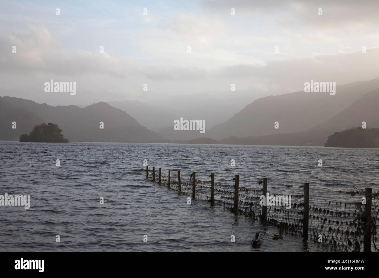 A view of Derwent Water toward Borrowdale and Castle Crag from Friar's ...