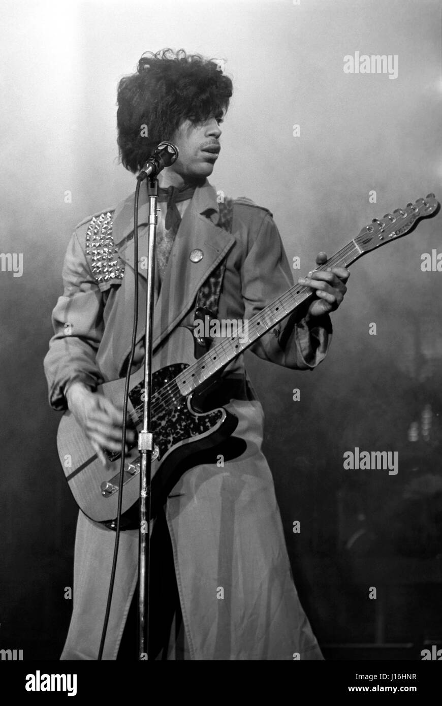 Prince performing on the second leg of his Controversy Tour at the ...