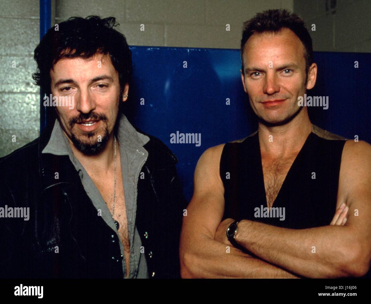 Bruce Springsteen & Sting photographed in the bathroom together after a ...