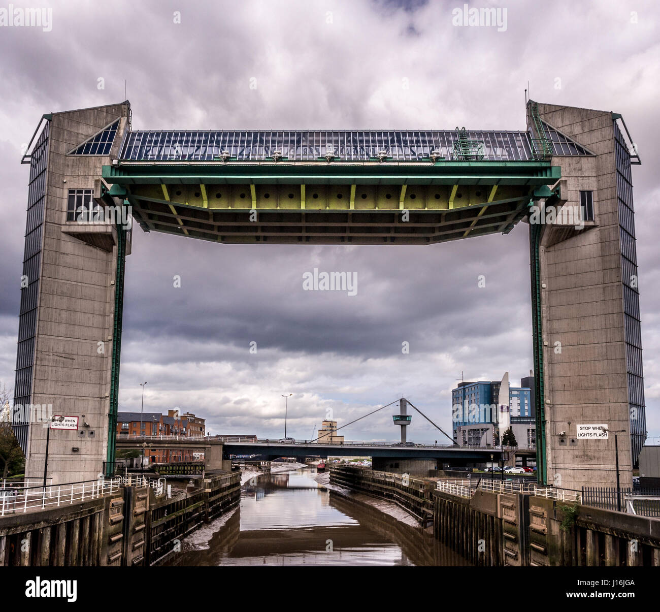 Hull Tidal Barrier at the mouth of the river, Hull, UK Stock Photo - Alamy