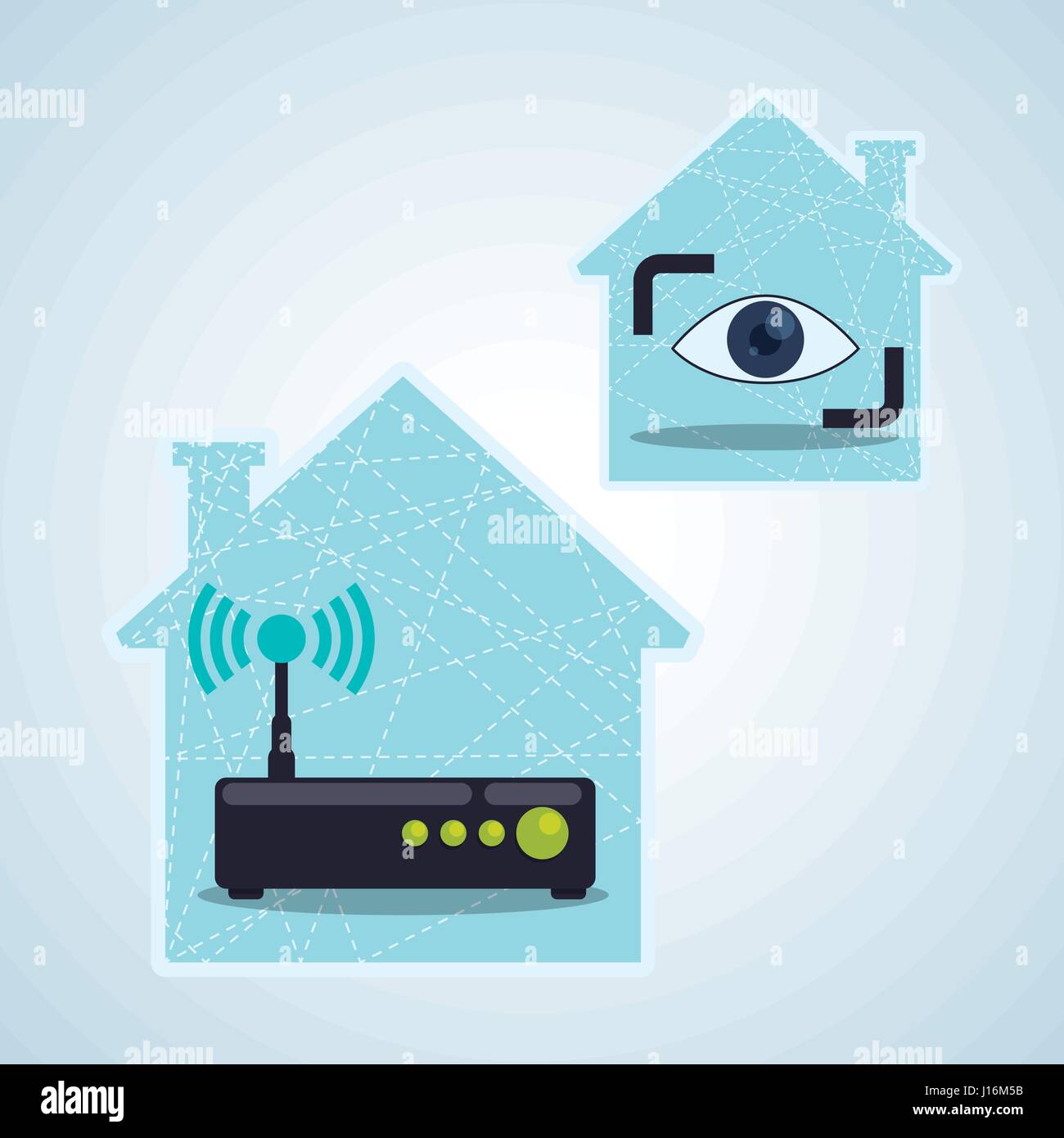 Smart house design. home icon. White background , vector Stock Vector ...