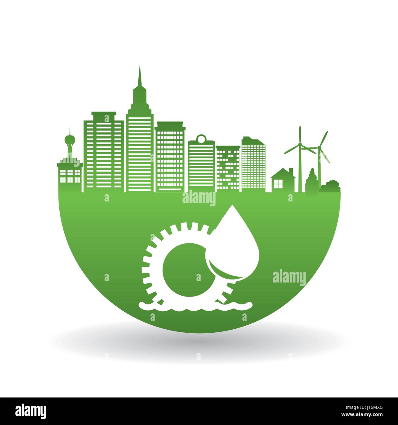 Eco design. Green icon. Isolated illustration , vector Stock Vector ...