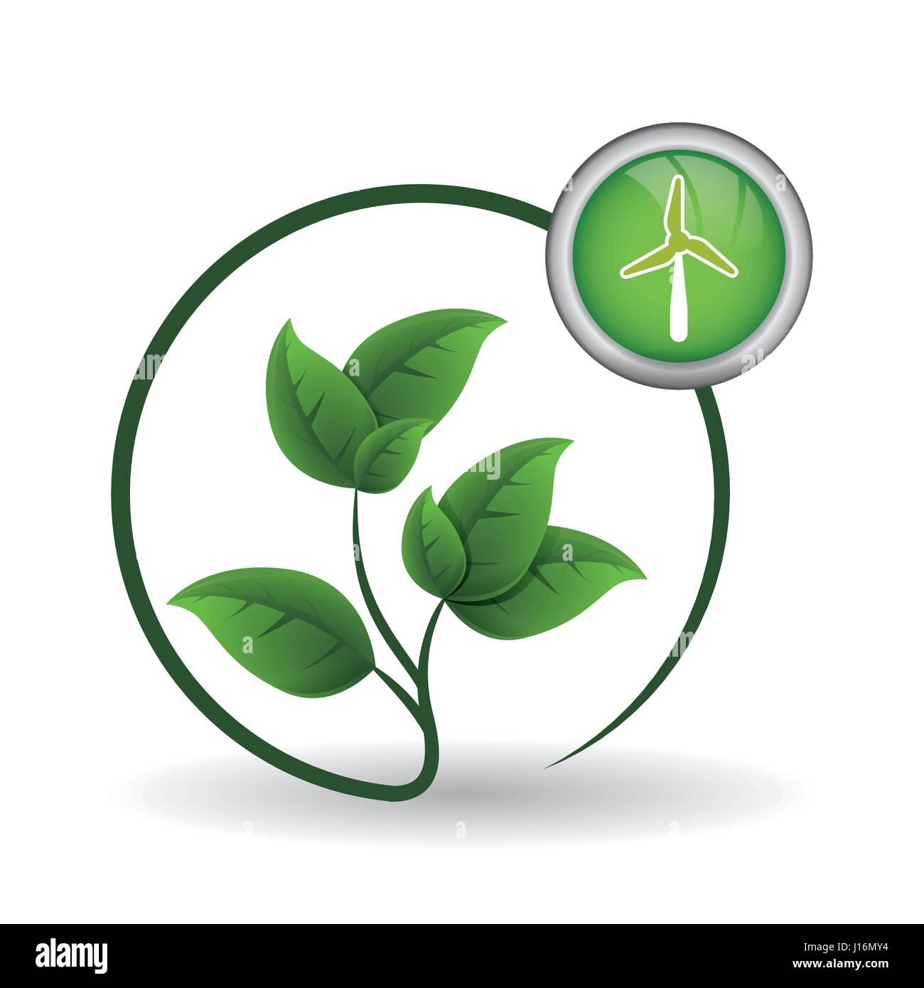 Eco design. Green icon. Isolated illustration , vector Stock Vector ...