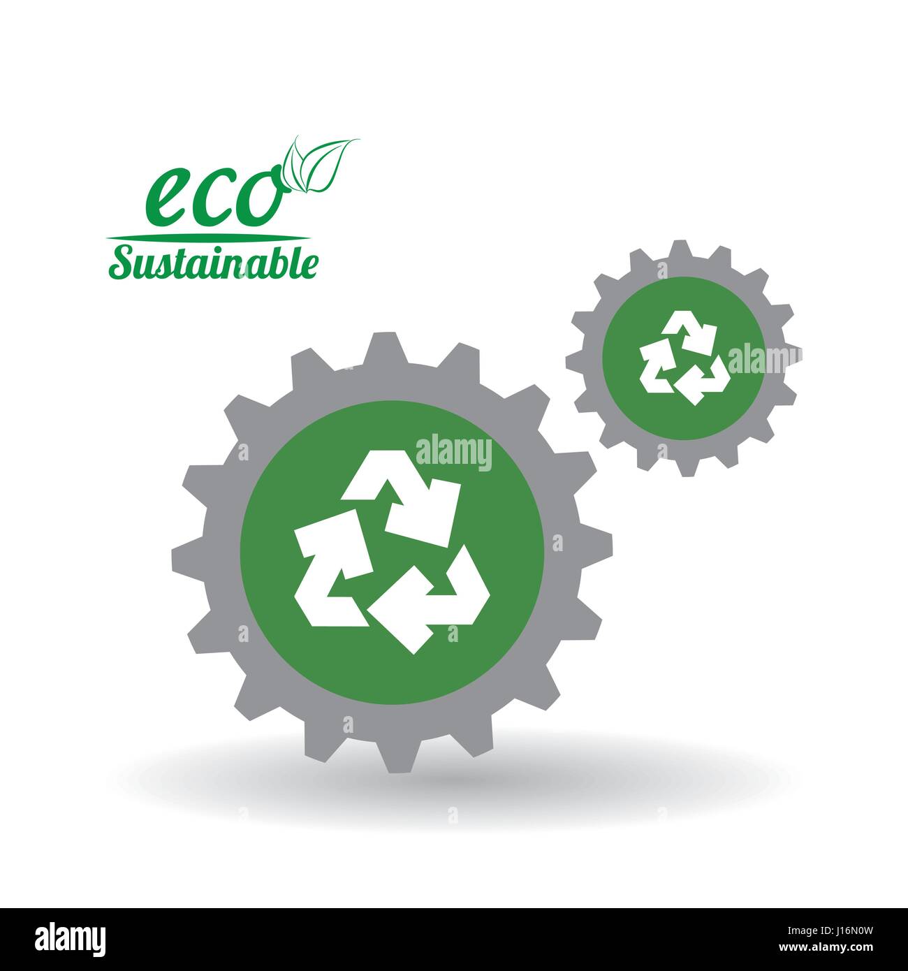 Eco design. Green icon. Isolated illustration , vector Stock Vector ...