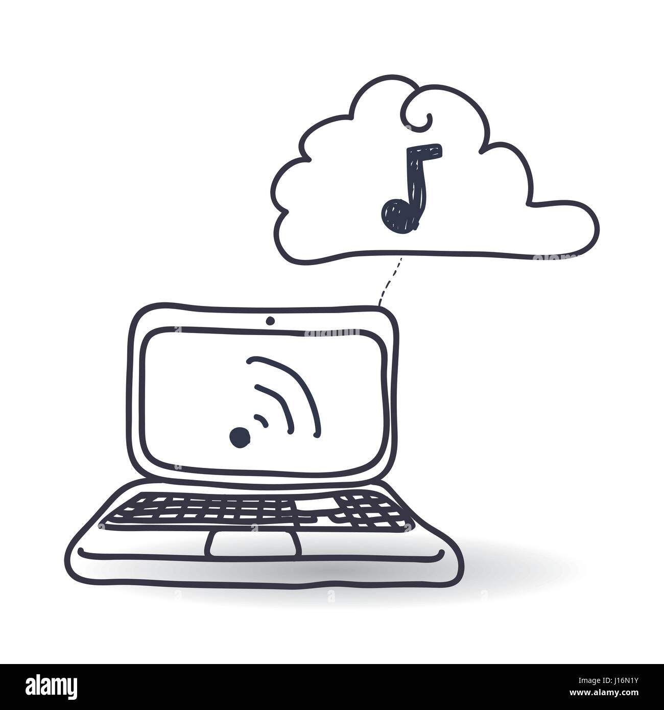 Technology design. sketch icon. Isolated illustration , vector Stock ...