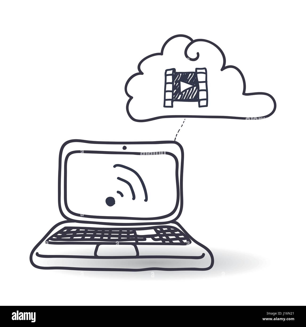 Technology design. sketch icon. Isolated illustration , vector Stock ...