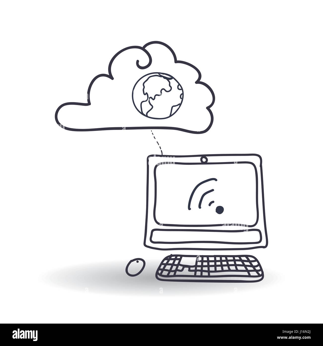 Technology design. sketch icon. Isolated illustration , vector Stock ...