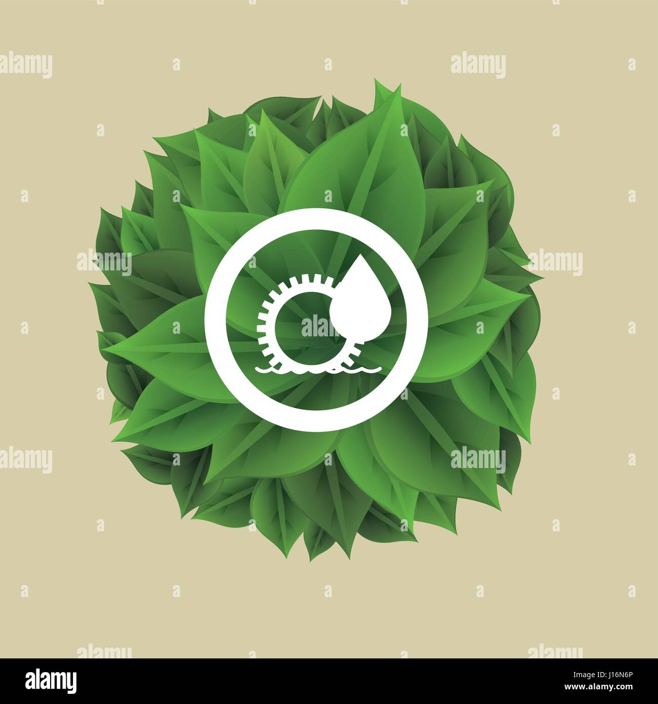 Eco design. Green icon. Isolated illustration , vector Stock Vector ...