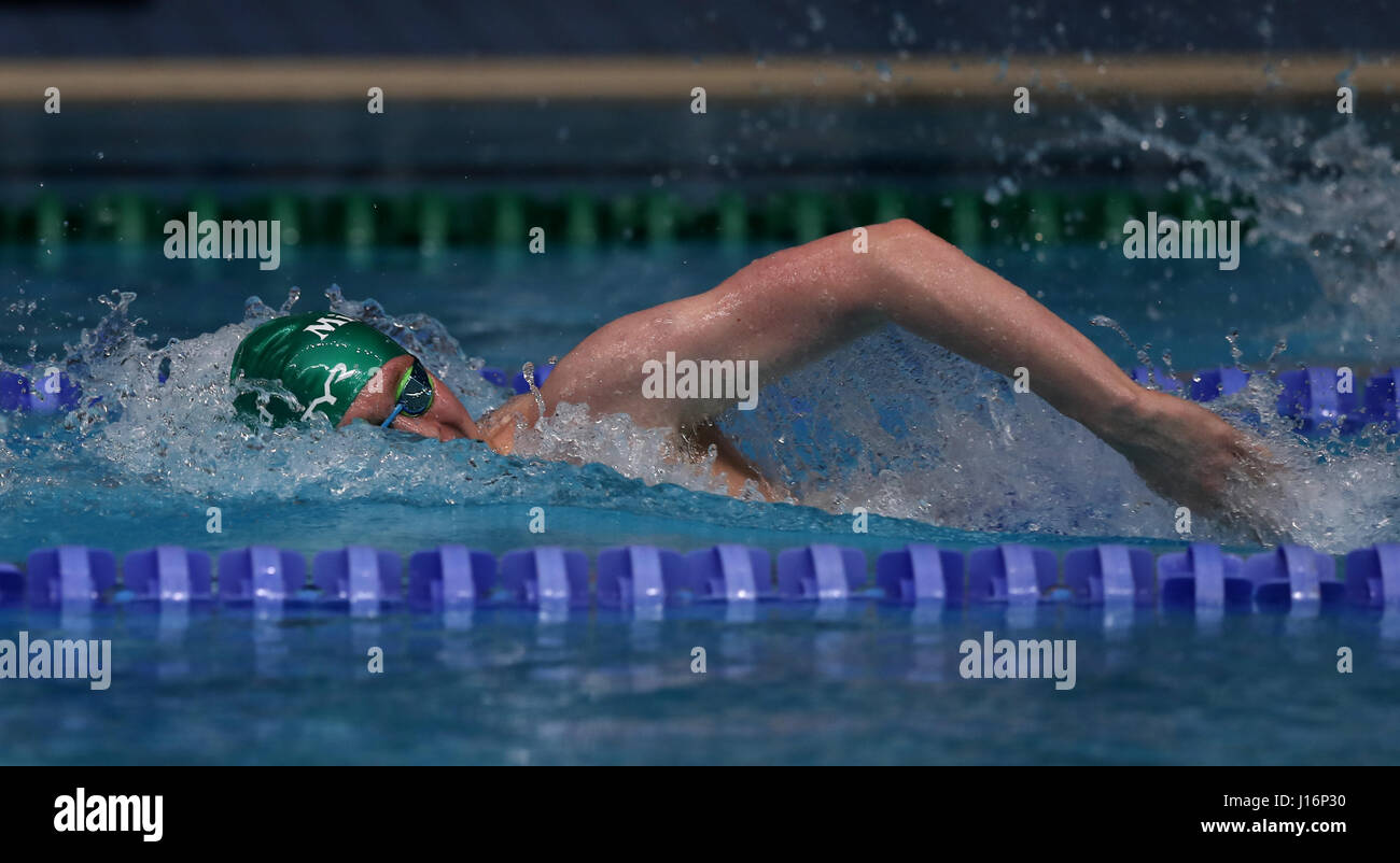 Millfield's Kieran Bird in action during the Men's Open 400m Freestyle ...