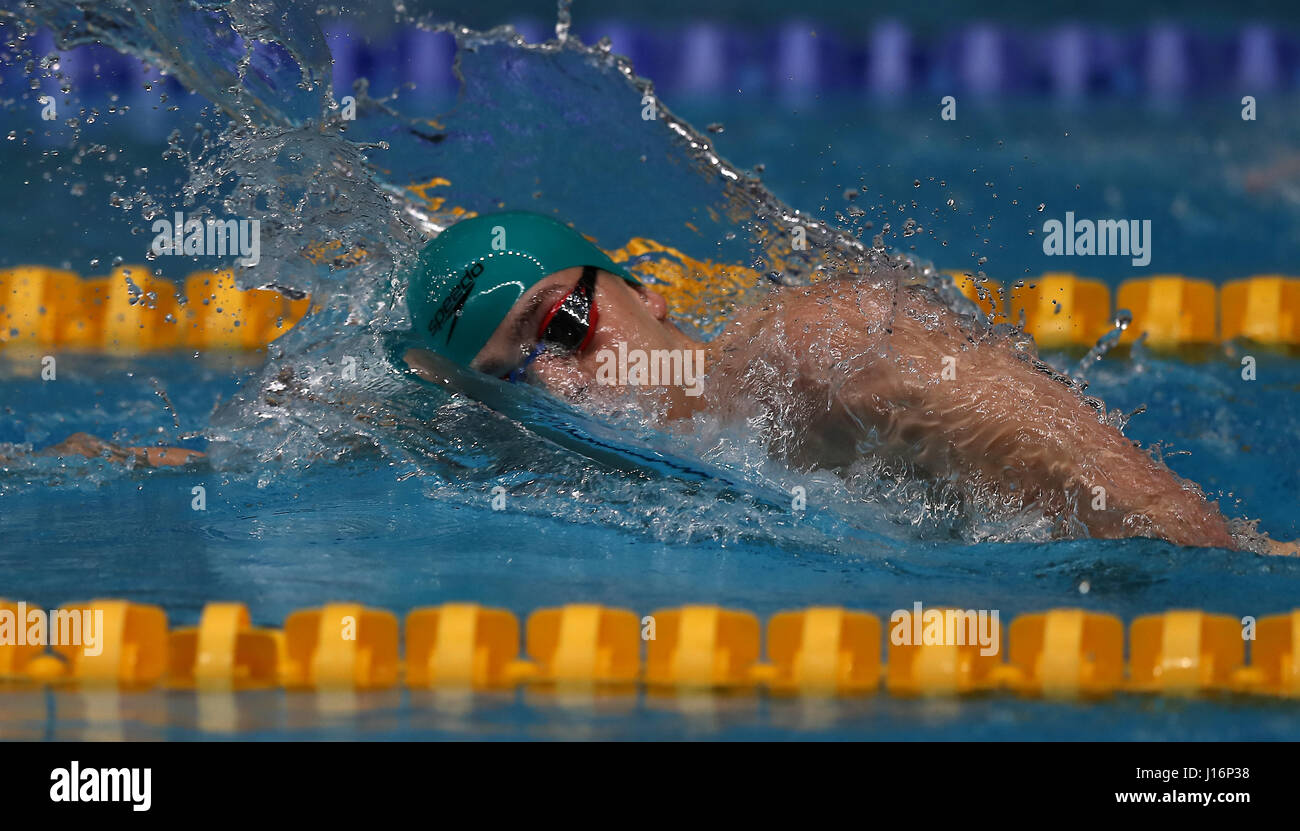 Bath University's James Guy in action during the Men's Open 400m ...