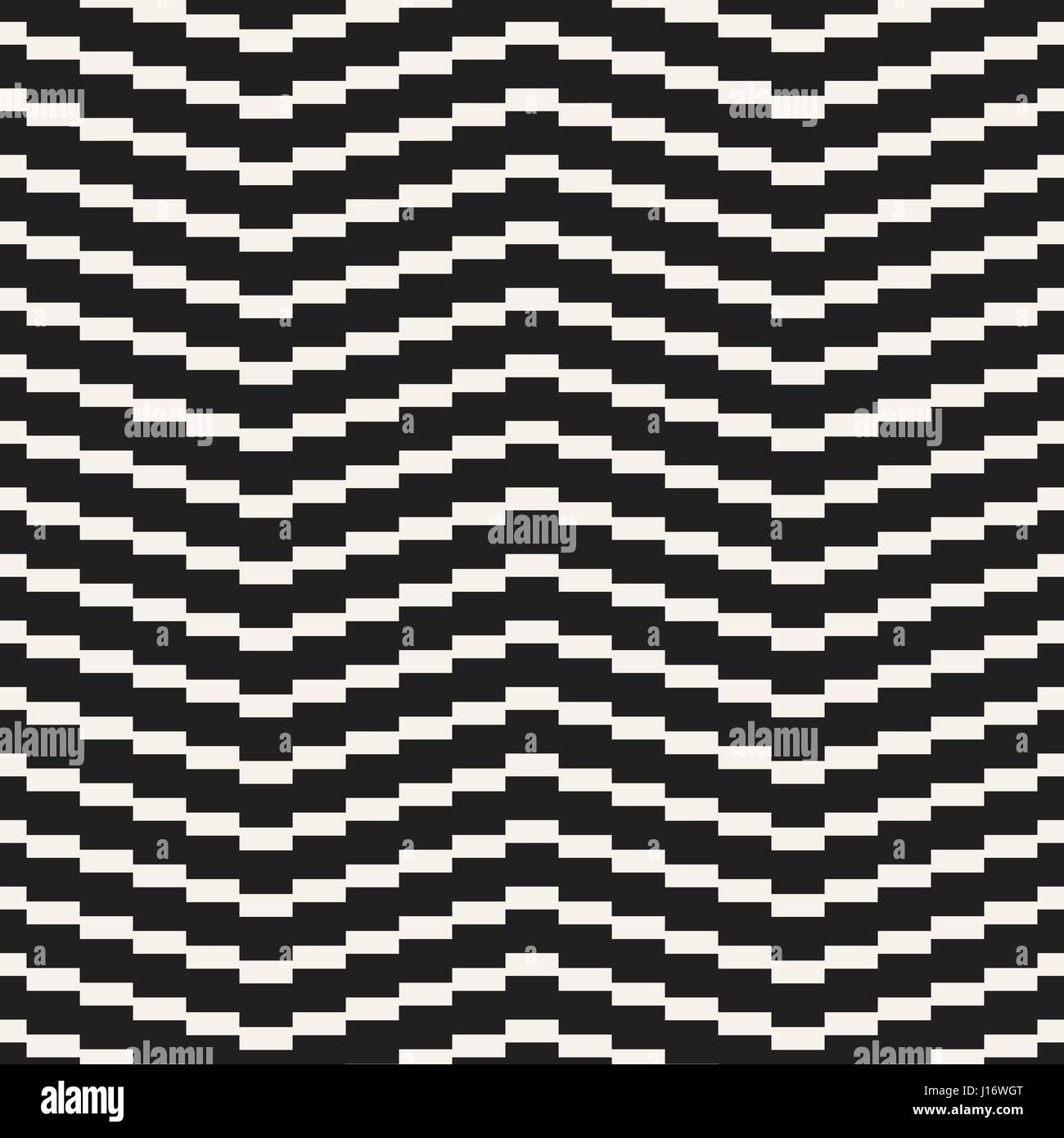 Repeatable geometric grid texture. Vector seamless mesh pattern. Monochrome zigzag edgy lines ...