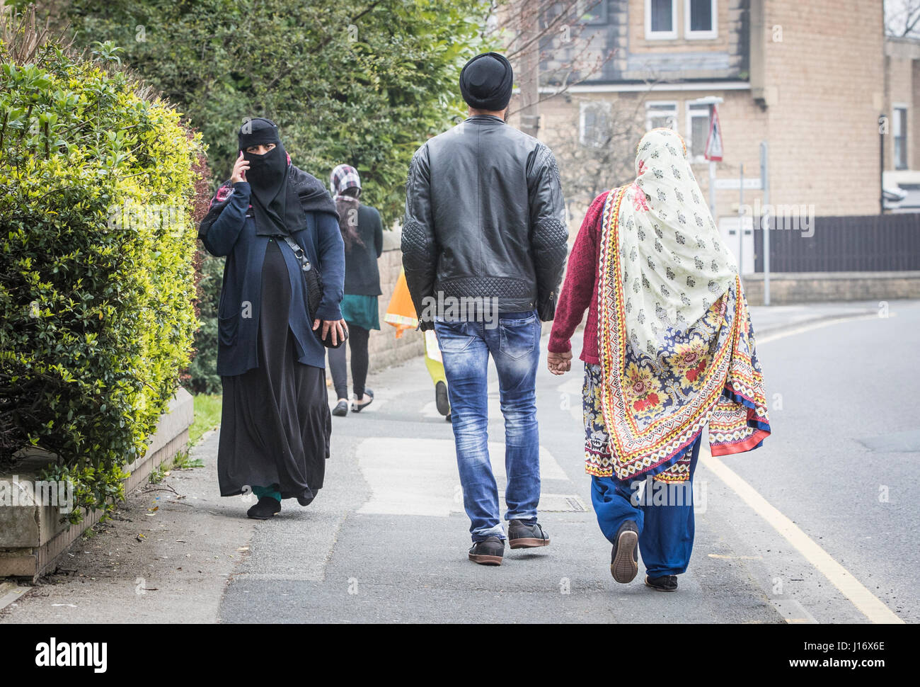 A general view of a Muslims in Bradford Stock Photo - Alamy