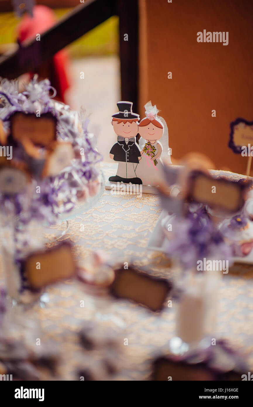 Delicious wedding reception candy bar Stock Photo - Alamy