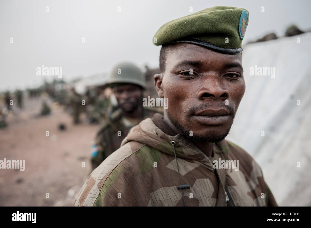 A DRC national army (FARDC) soldier during operations against the ...