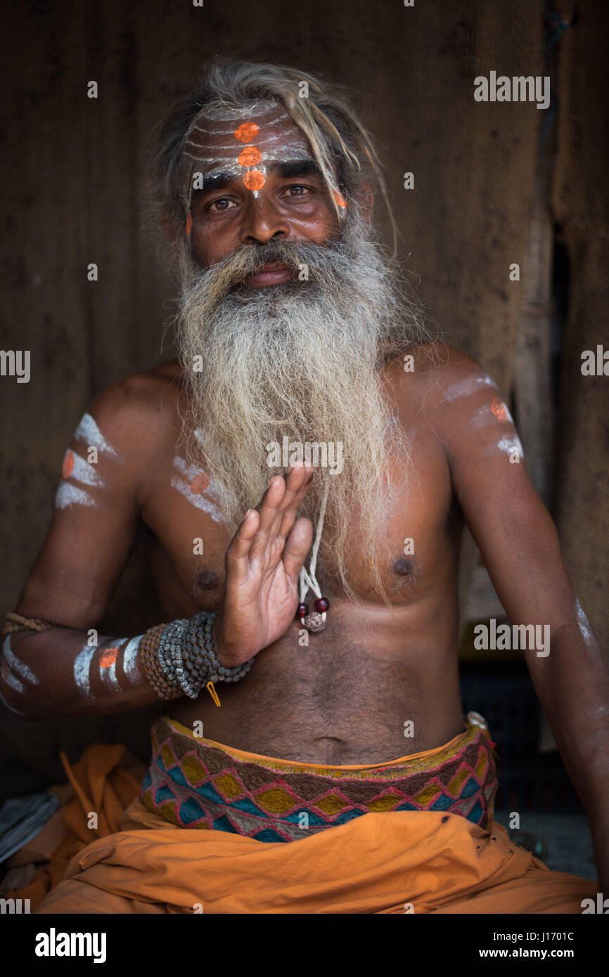 Varanasi Holy man (Sadhu Stock Photo - Alamy