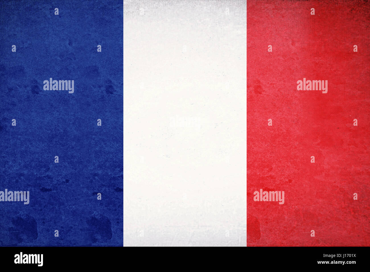 Illustration of the French Flag with a grunge look Stock Photo - Alamy