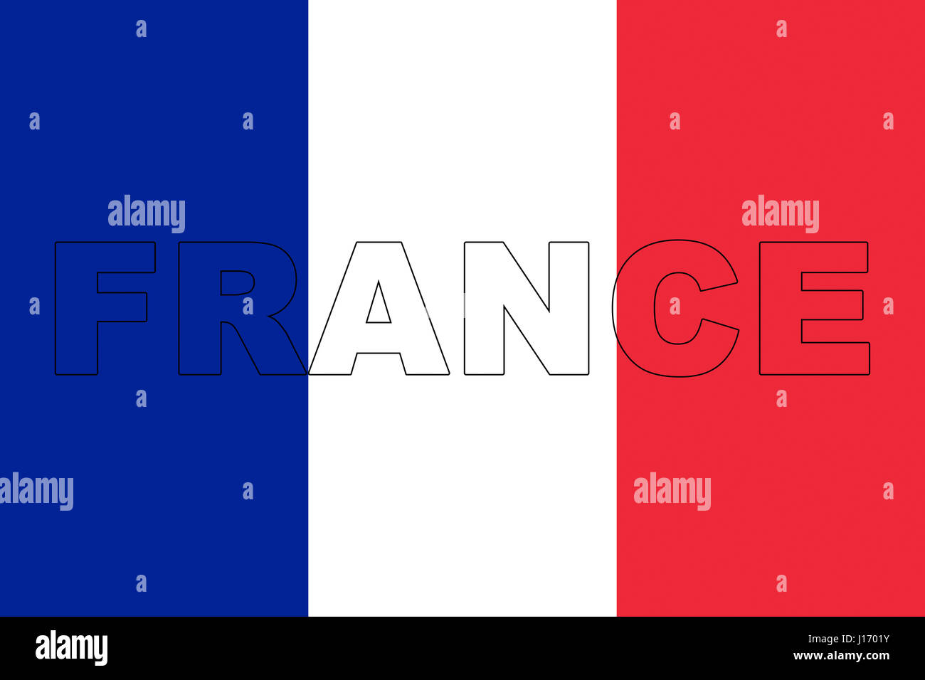 Illustration of the French flag with the word France showing on it ...