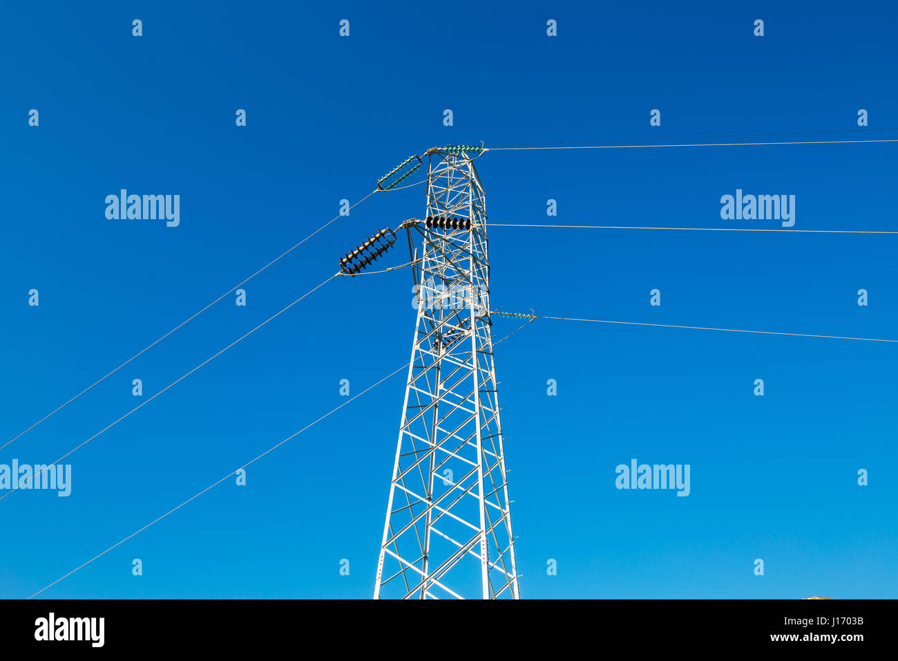 High voltage power line Stock Photo - Alamy