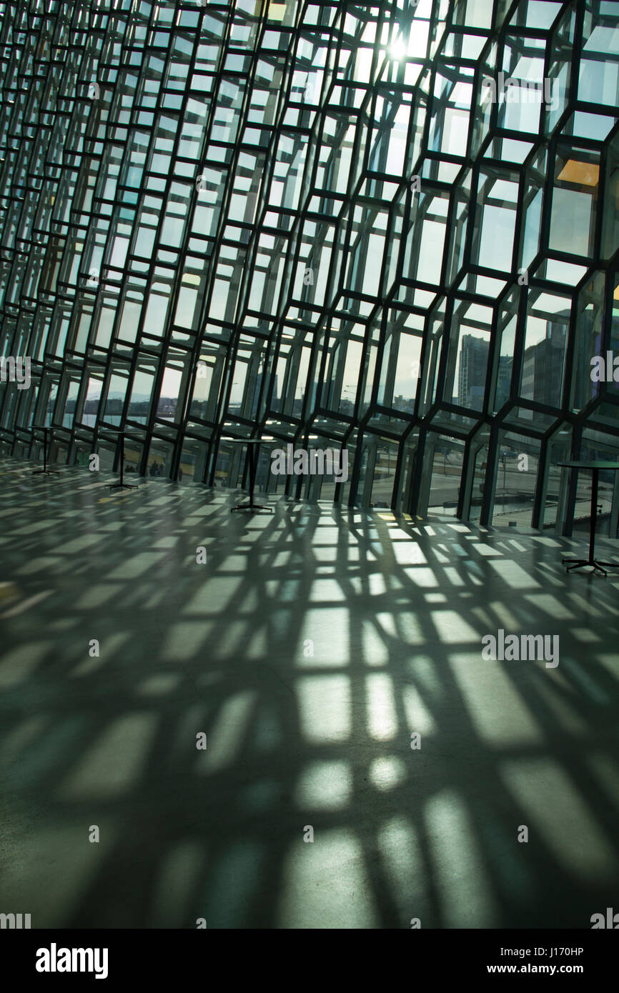 Beautiful Icelandic Concert Hall, the Harpa Building in Reyjavik Stock ...