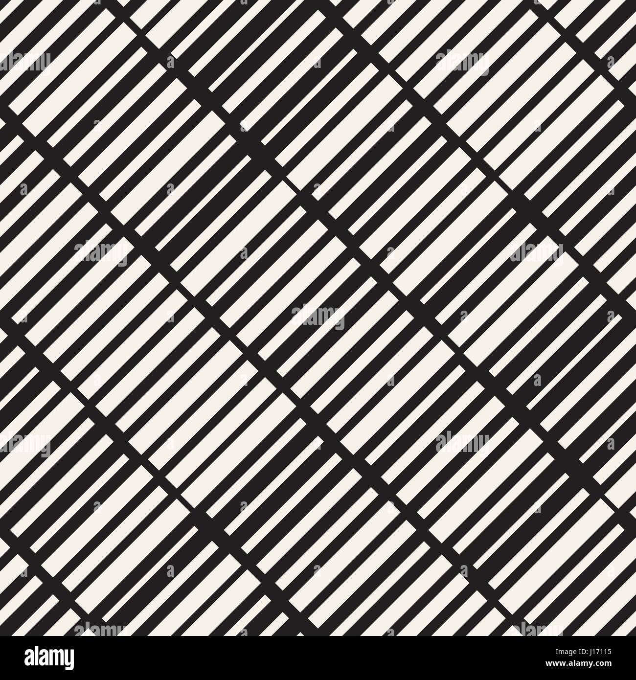 Vector Seamless Black And White Irregular Dash Rectangles Grid Pattern ...