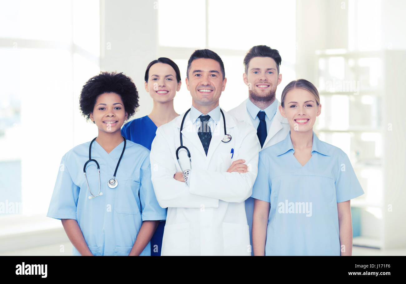 group of happy doctors at hospital Stock Photo - Alamy