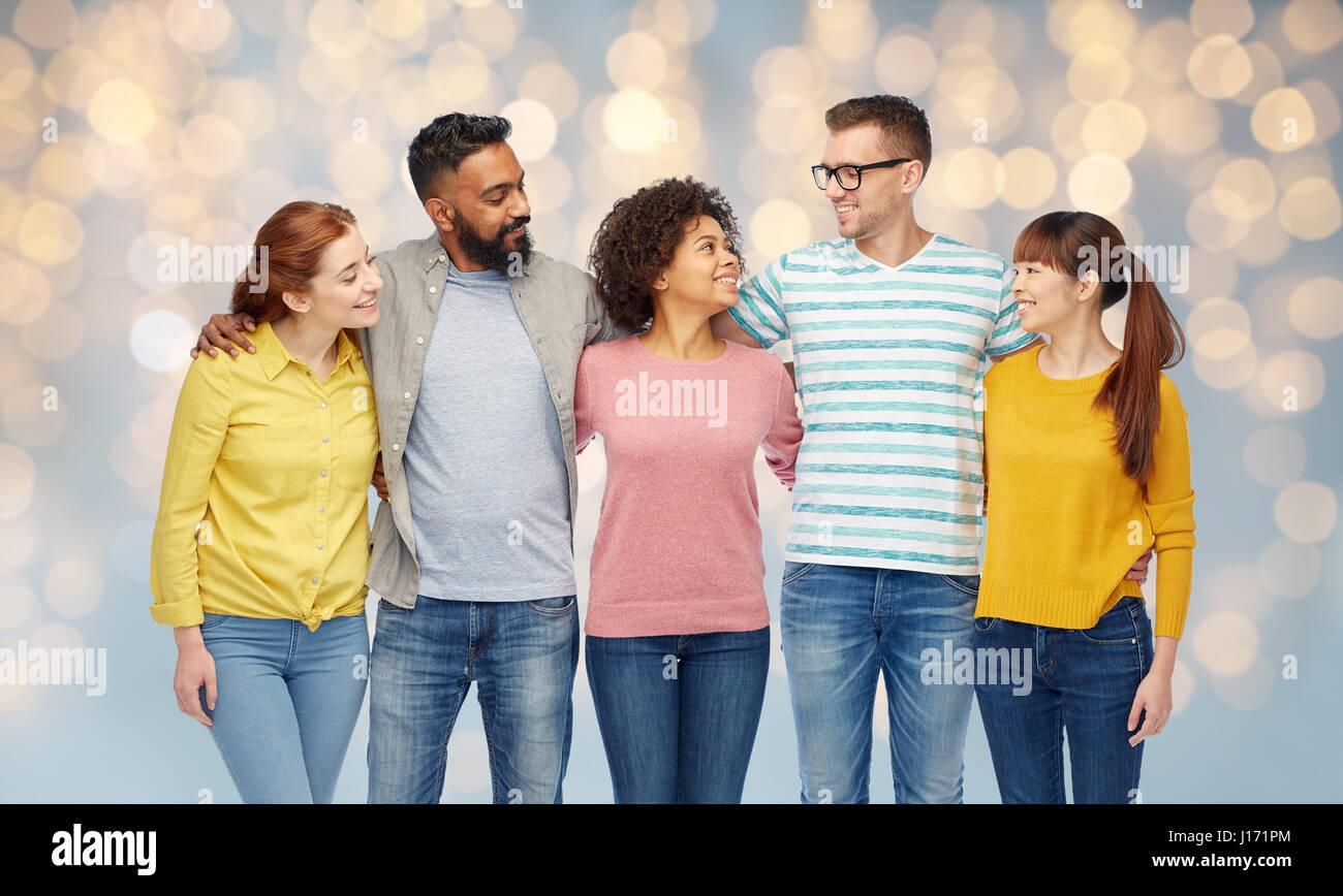international group of happy smiling people Stock Photo - Alamy