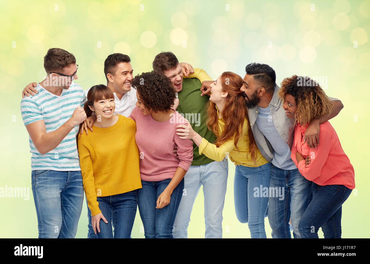 international group of happy laughing people Stock Photo - Alamy