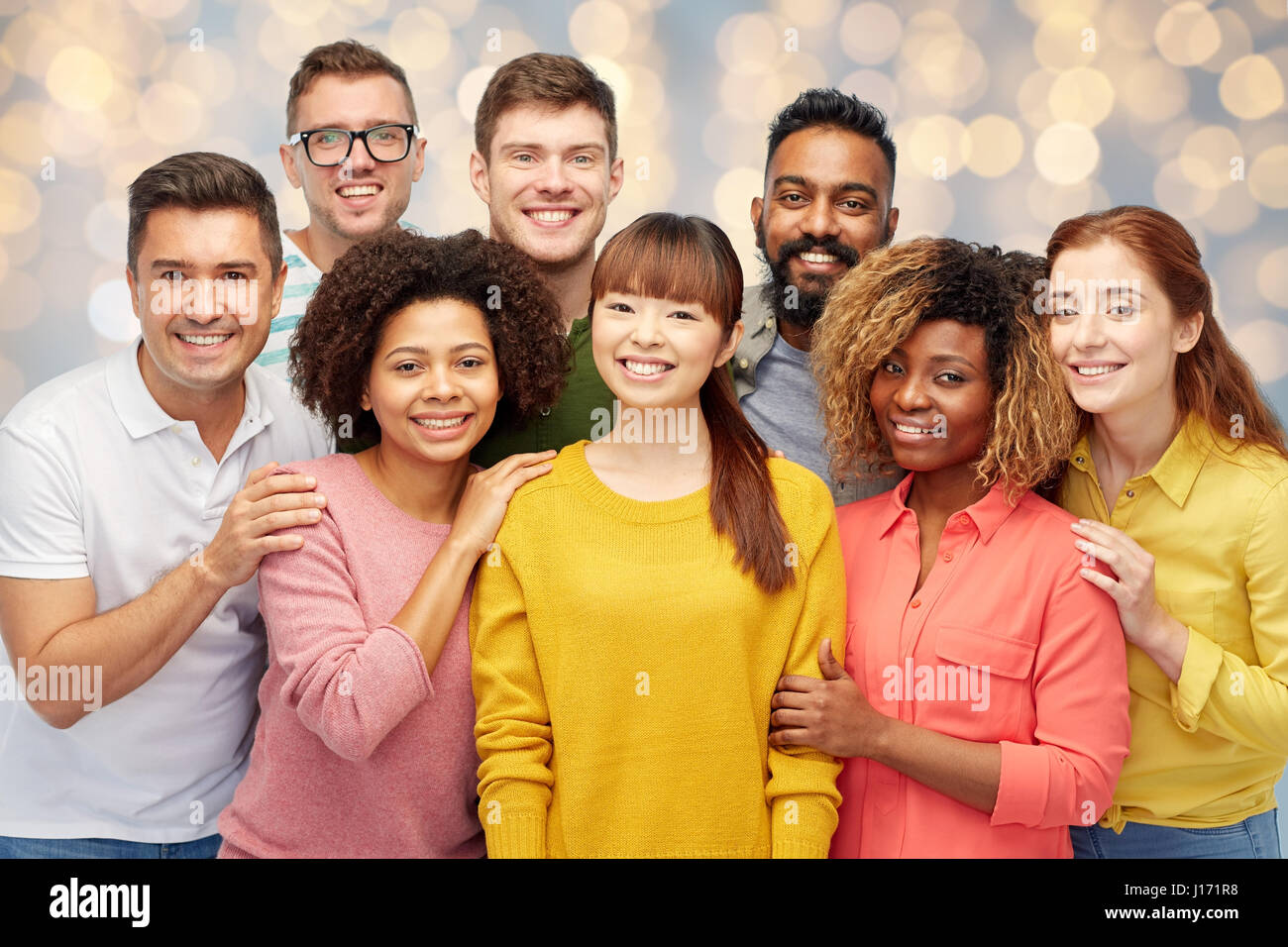 international group of happy smiling people Stock Photo - Alamy