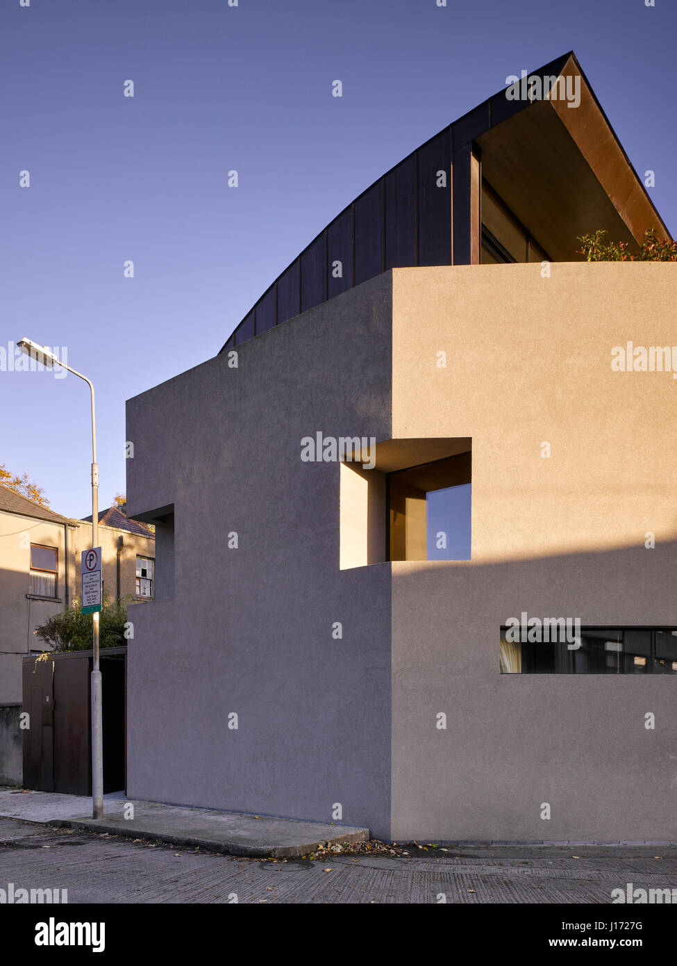 Exterior view shown from street. K House, Ranelagh, Ireland. Architect ...