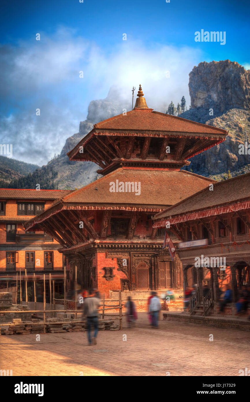 Temples of Durbar Square in Bhaktapur, Kathmandu valey, Nepal Stock ...